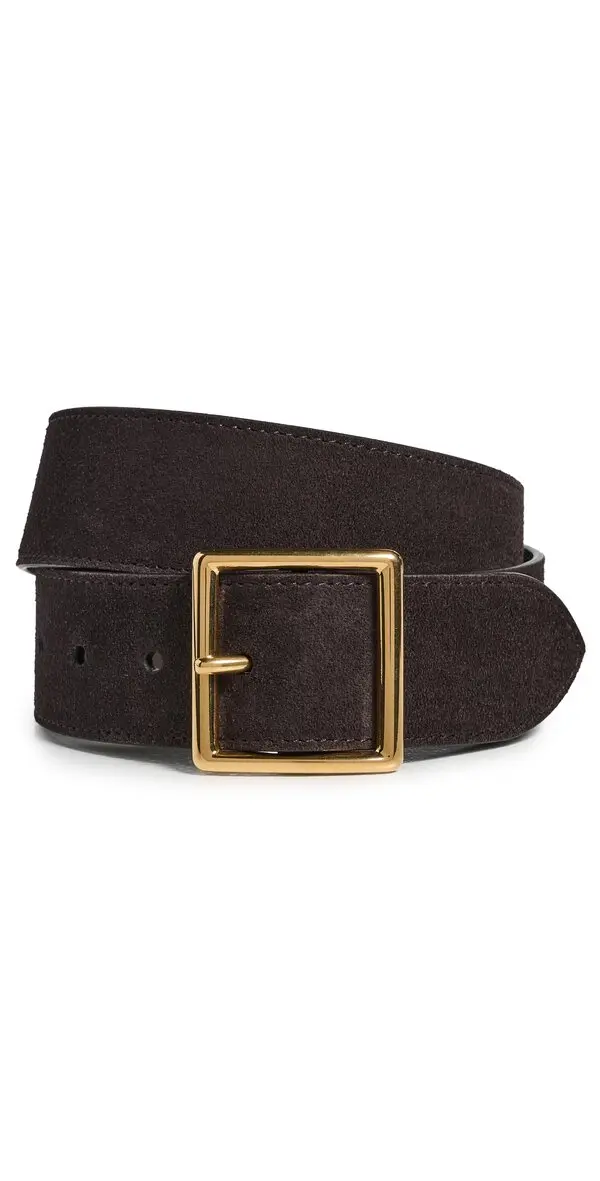 NILI LOTAN Marcela Belt - Espresso W/ Gold Buckle