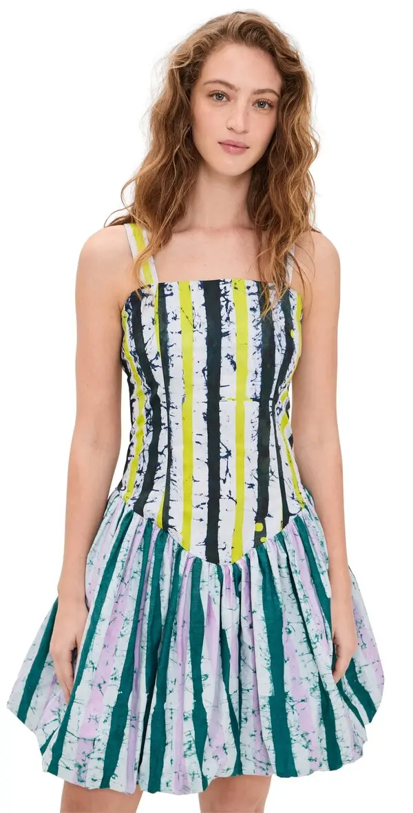 BUSAYO Ayoife Dress In Striped Tie-dye