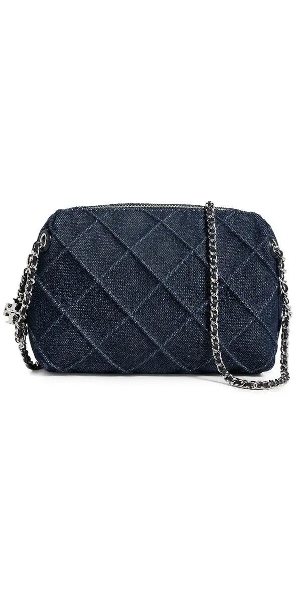Tory Burch Fleming Denim Soft Crossbody Bag - Blue