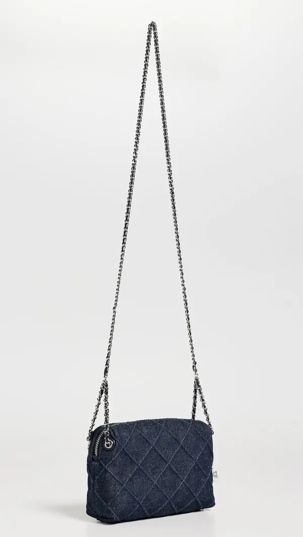 Tory Burch Fleming Denim Soft Crossbody Bag - Blue