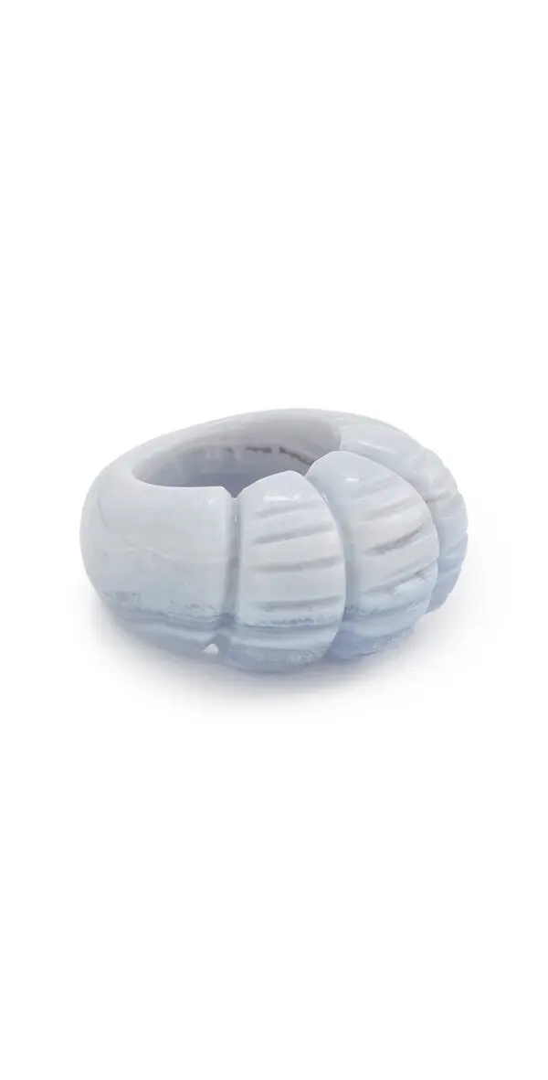Ulla Johnson Twisted Stone Ring - Blue Agate