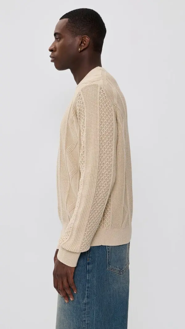 Guest In Residence Allday Cable Crew Sweater