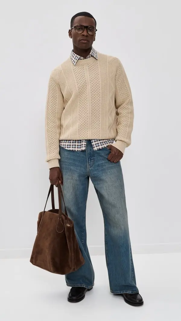 Guest In Residence Allday Cable Crew Sweater