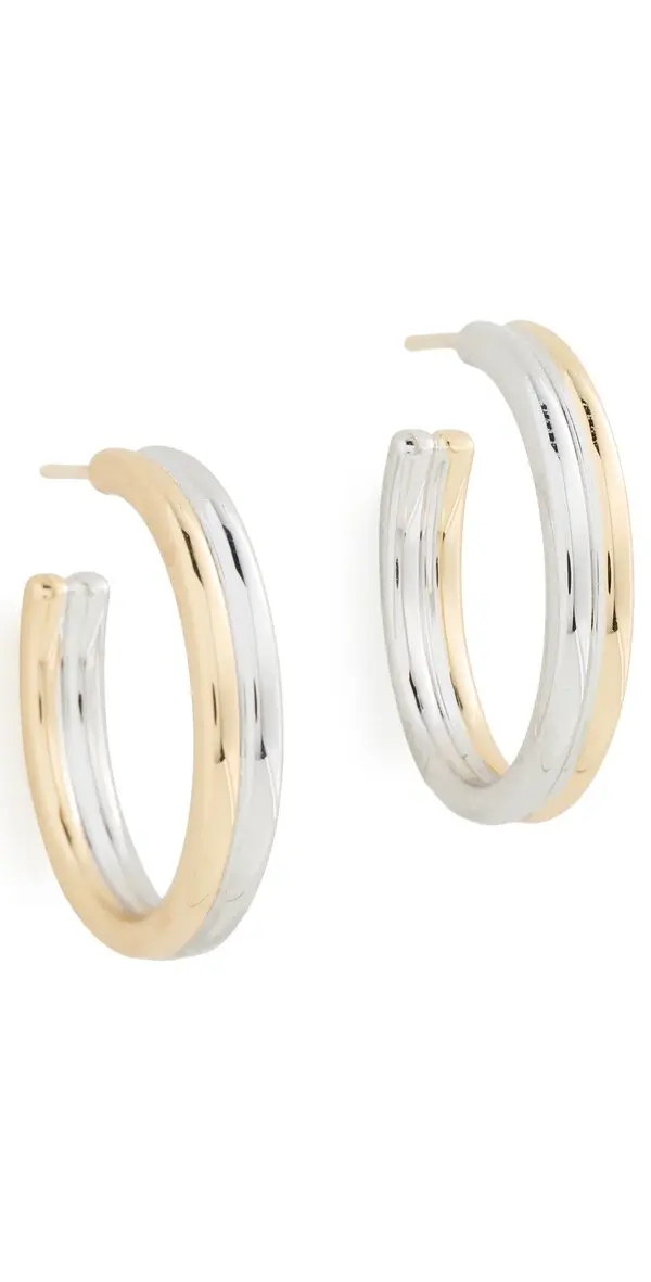 JENNIFER FISHER Thread Huggy Earrings - Two-tone