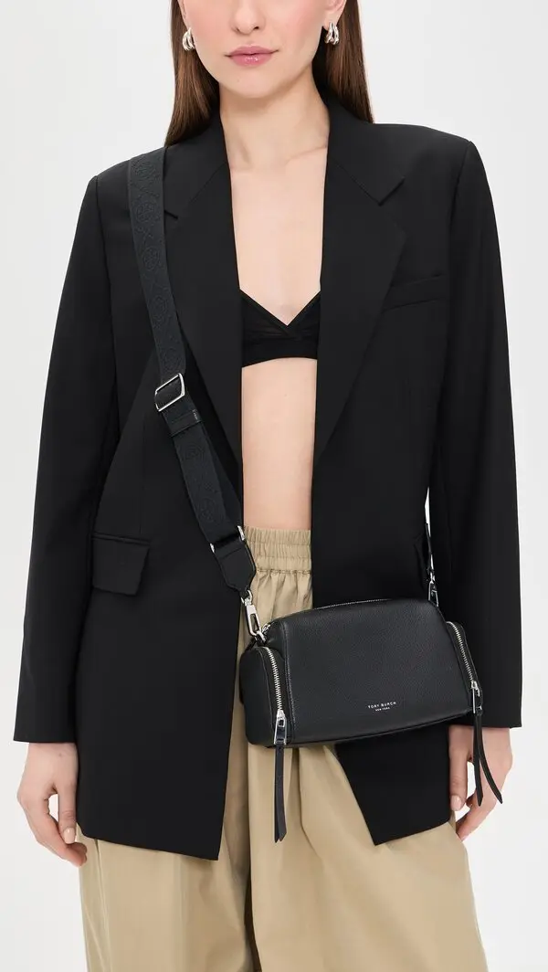 Tory Burch Perry Voyager Handbag - Black