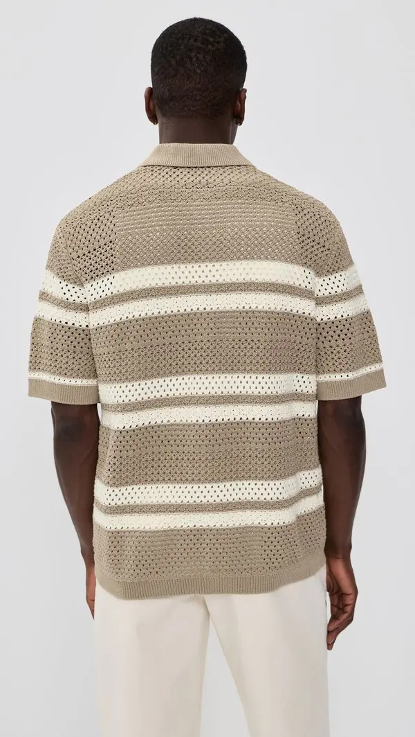 LES DEUX Gianni Knitted Short Sleeve Shirt