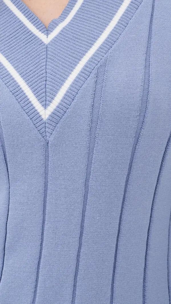 RHONE Varsity Cable Knit Sweater - Hydrangea Blue