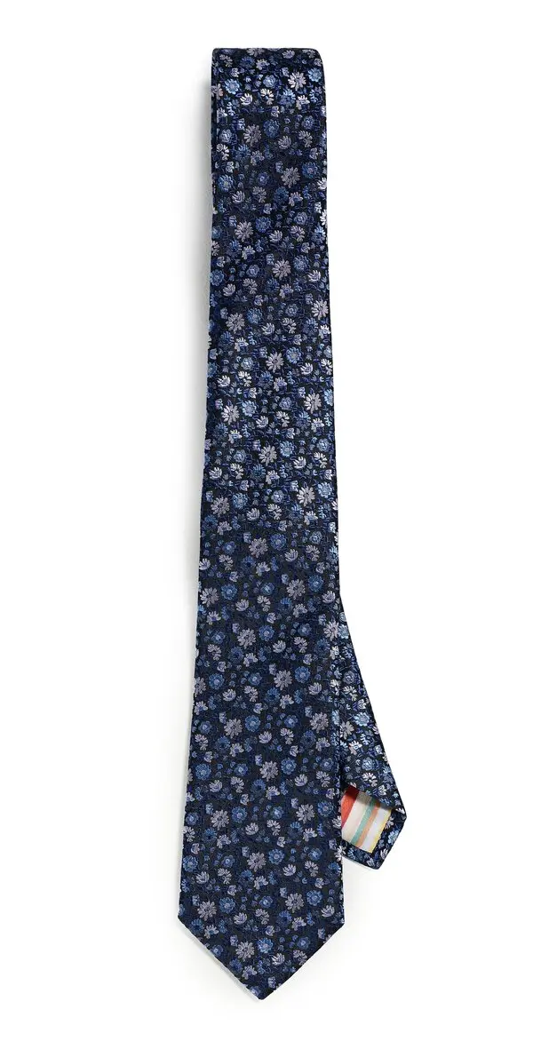 Paul Smith All Over Floral Tie - Navy