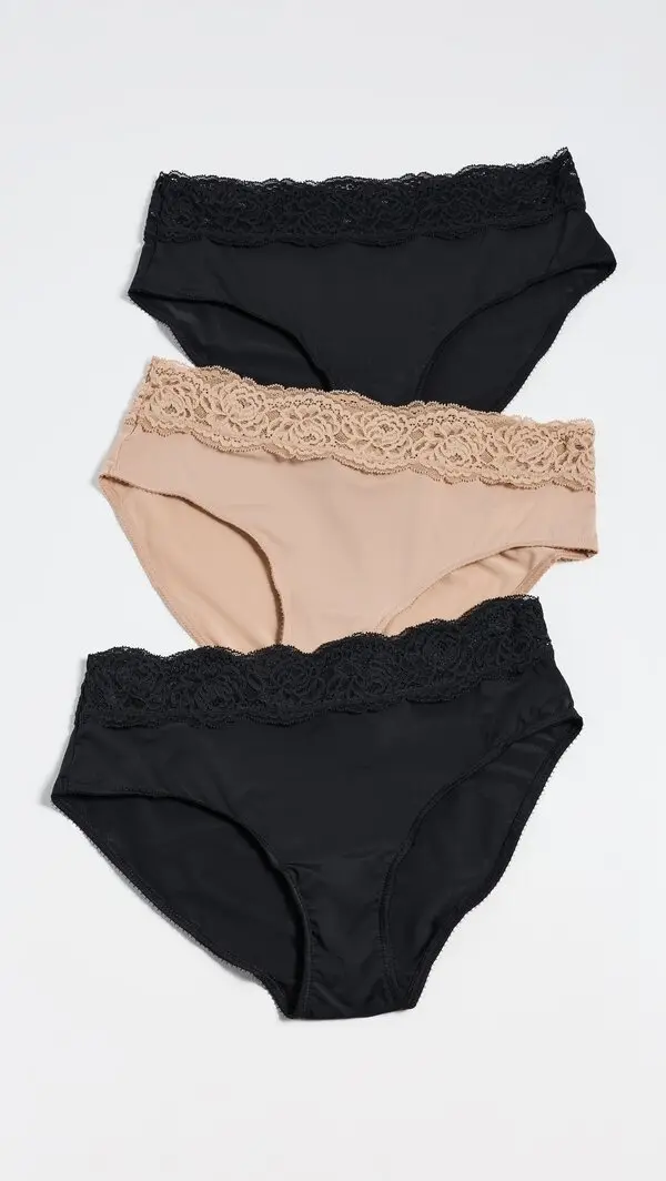 SKARLETT BLUE Divine Hipster 3-pack - Black/nylon