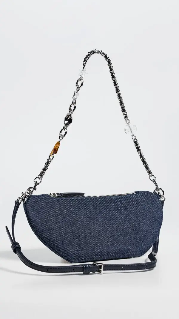 Tory Burch Fleming Denim Charm Belt Bag