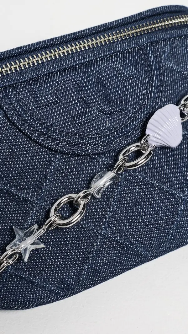 Tory Burch Fleming Denim Charm Belt Bag