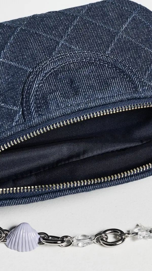 Tory Burch Fleming Denim Charm Belt Bag