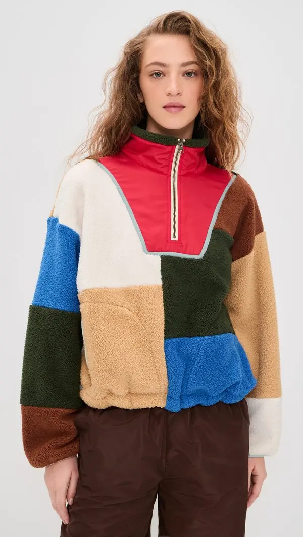 THE GREAT. OUTDOORS The Plush Colorblock Sierra Pullover