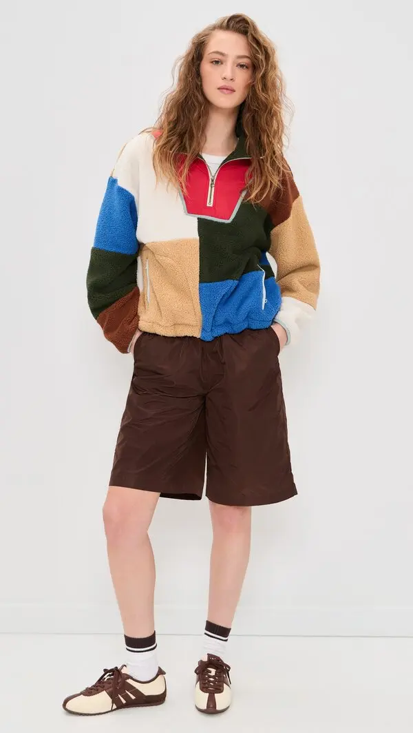 THE GREAT. OUTDOORS The Plush Colorblock Sierra Pullover