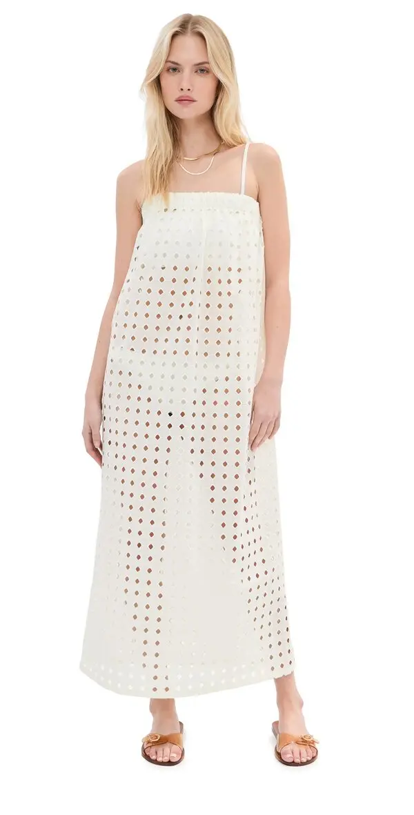 LE BOP Camille Maxi Dress - Ivory Eyelet