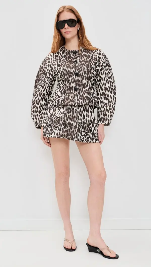 Baum Und Pferdgarten Samaya Bubble Skirt Animal Print - Light Leopard