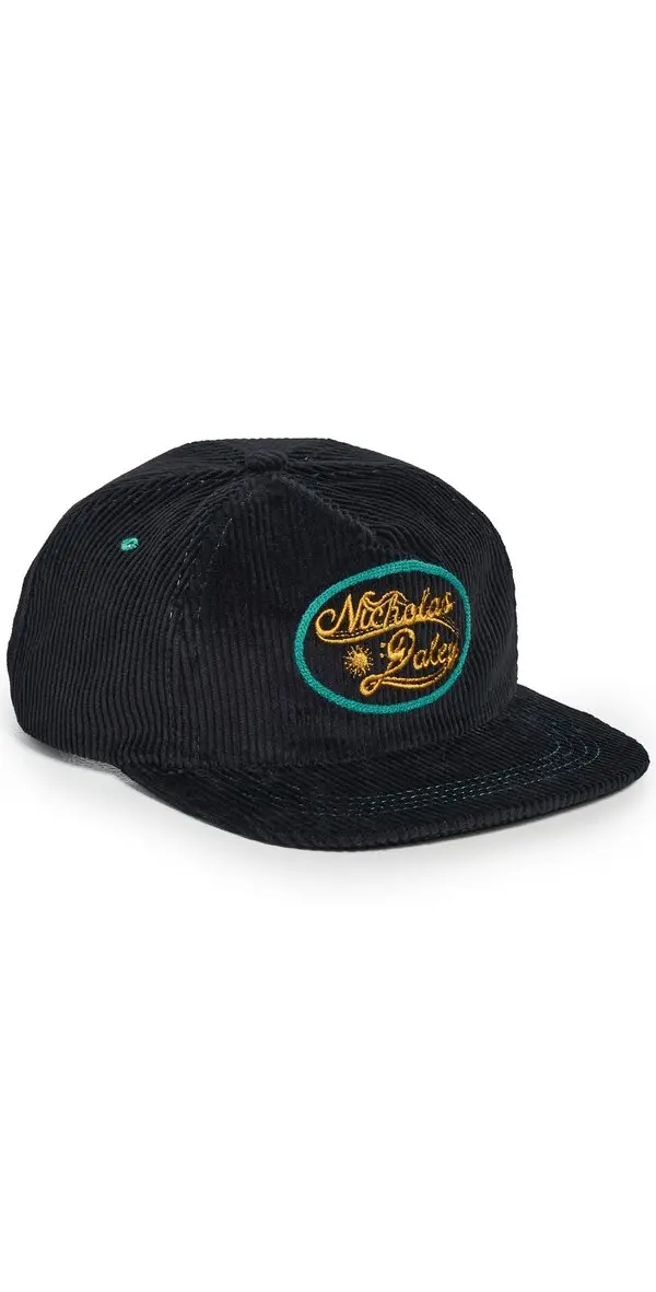 NICHOLAS DALEY Records Corduroy Cap - Black
