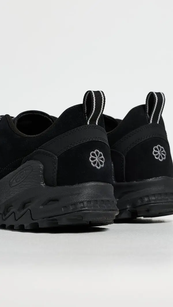 Keen Jasper Zionic Suede Lace-up Sneakers - Black/black