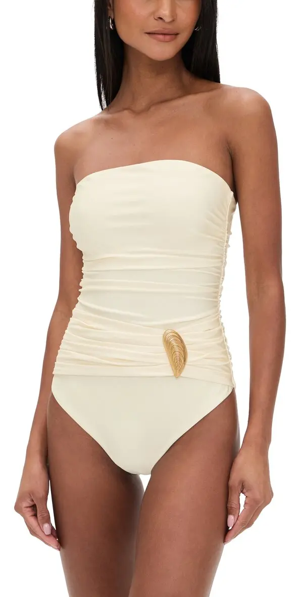 Simkhai Lorena Strapless One-piece - Porcelain