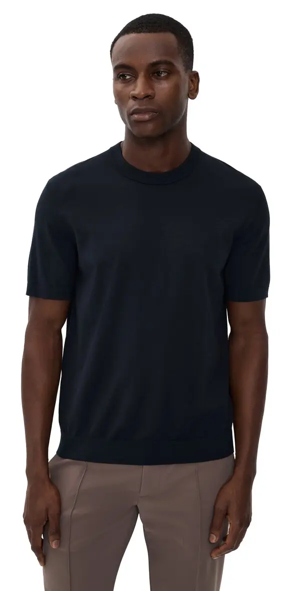 Theory Light Bilen Knit Soris Tee - Dark Eclipse