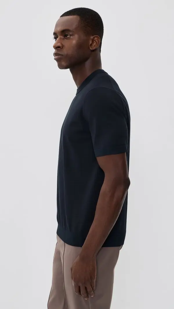 Theory Light Bilen Knit Soris Tee - Dark Eclipse