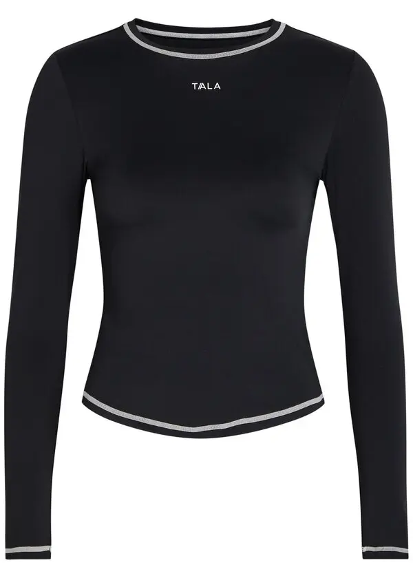 TALA Ultralite Active Logo Stretch-jersey T-shirt - Black