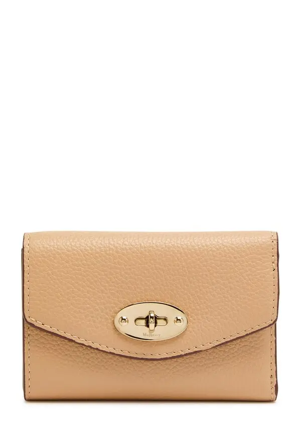 Mulberry Darley Folded Grained Leather Wallet - Beige