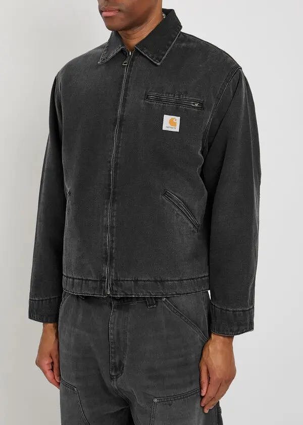 Carhartt Work In Progress Detroit Quilted Denim Jacket - Black