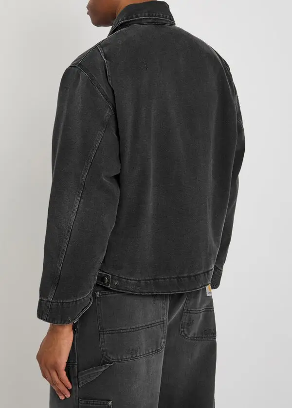 Carhartt Work In Progress Detroit Quilted Denim Jacket - Black
