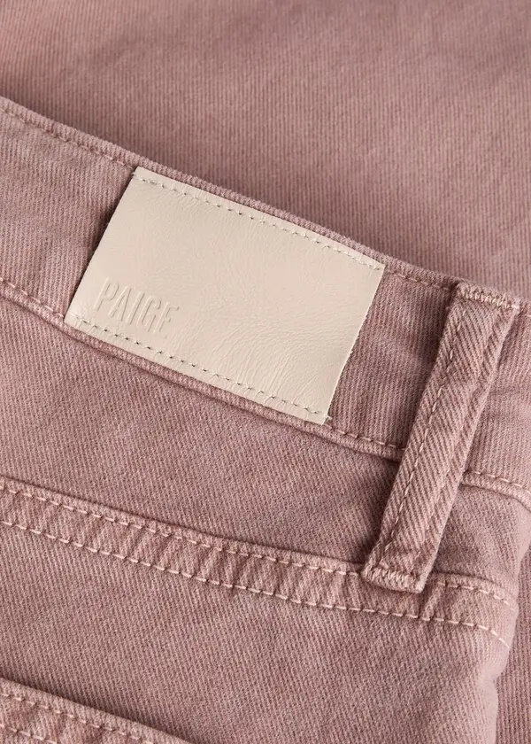 Paige Anessa Cropped Wide-leg Jeans - Pink