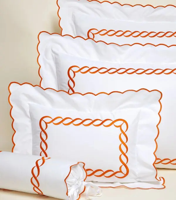 PRATESI Treccia Oxford Pillowcase - Orange