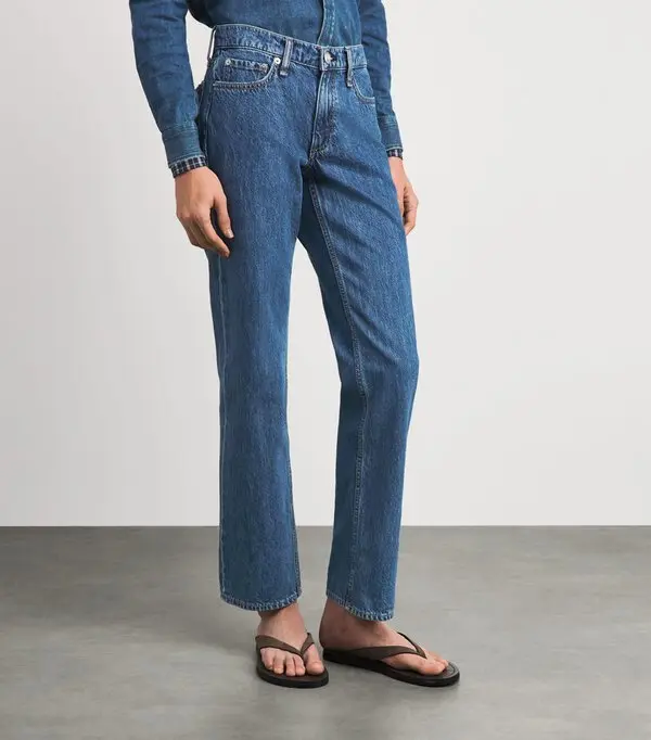 Rag & Bone Harlow Mid-rise Straight Jeans - Blue