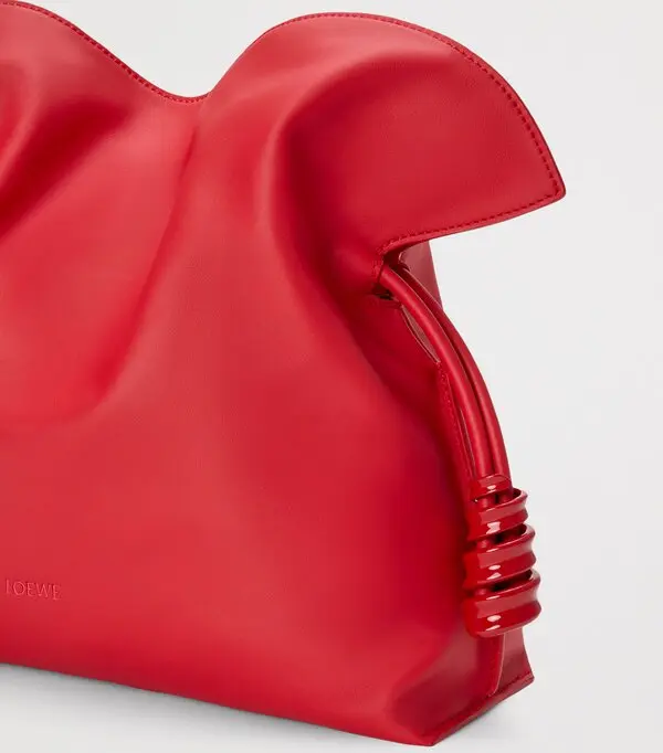 Loewe Medium Leather Flamenco Purse - Red