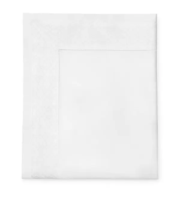 PRATESI Cotton Romanica Super King Flat Sheet - White