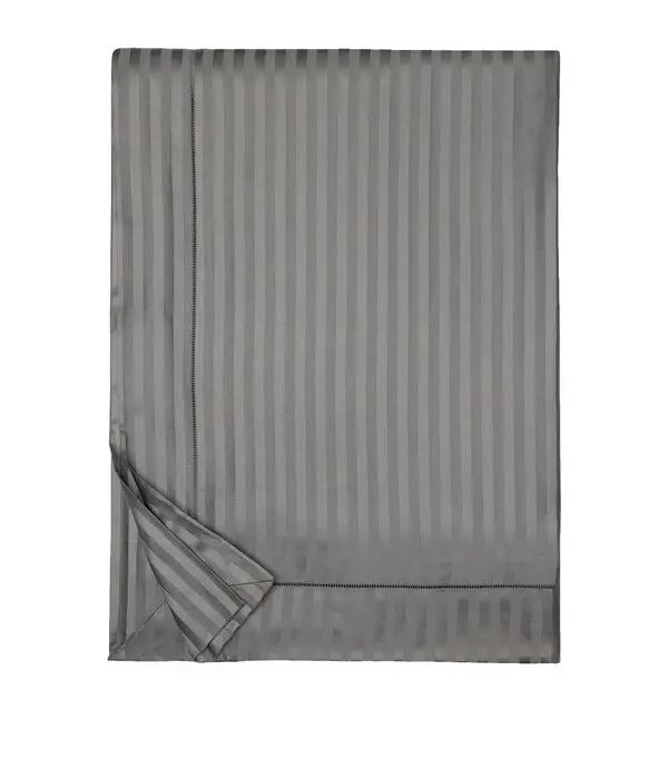 PRATESI Raso Rigato Super King Duvet Cover - Grey