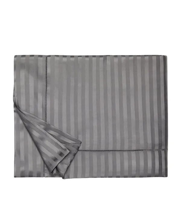 PRATESI Raso Rigato Super King Duvet Cover - Grey