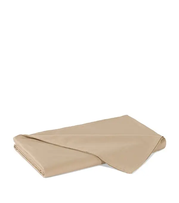 HAMAM Organic Cotton Sateen Core Super King Flat Sheet - Neutral