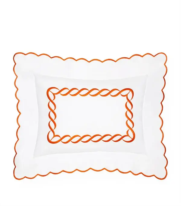 PRATESI Treccia Oxford Pillowcase - Orange