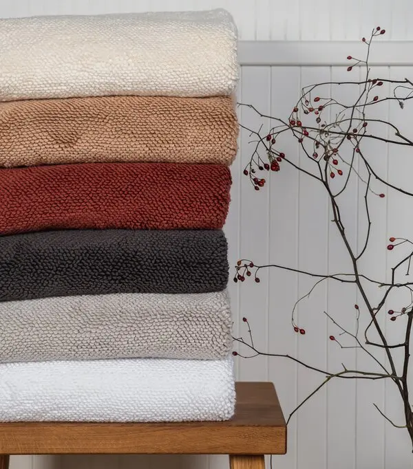 HAMAM Cotton Pera Bath Towel - Neutral