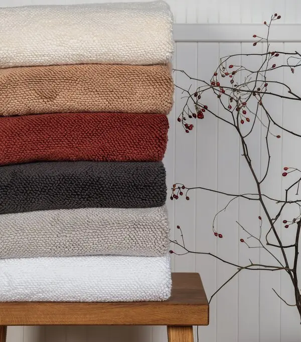 HAMAM Cotton Pera Bath Sheet - Neutral
