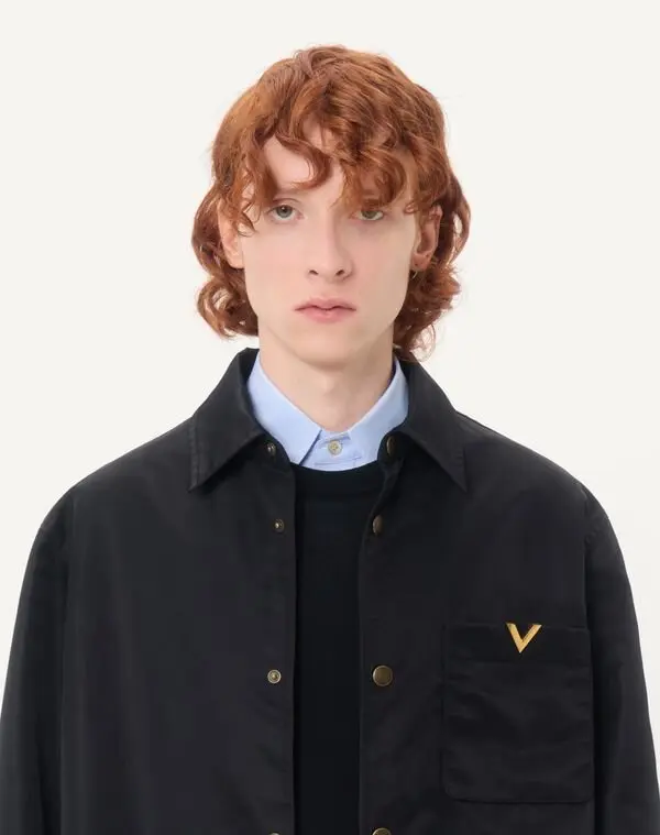 Valentino Garavani Nylon Shirt Jacket With Vgold
