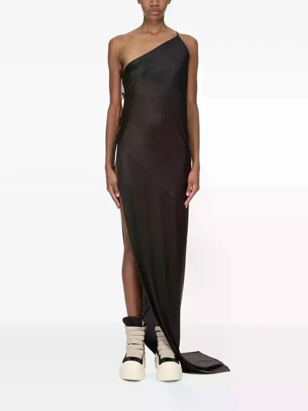 Rick Owens One-shoulder Maxi Dress - Black