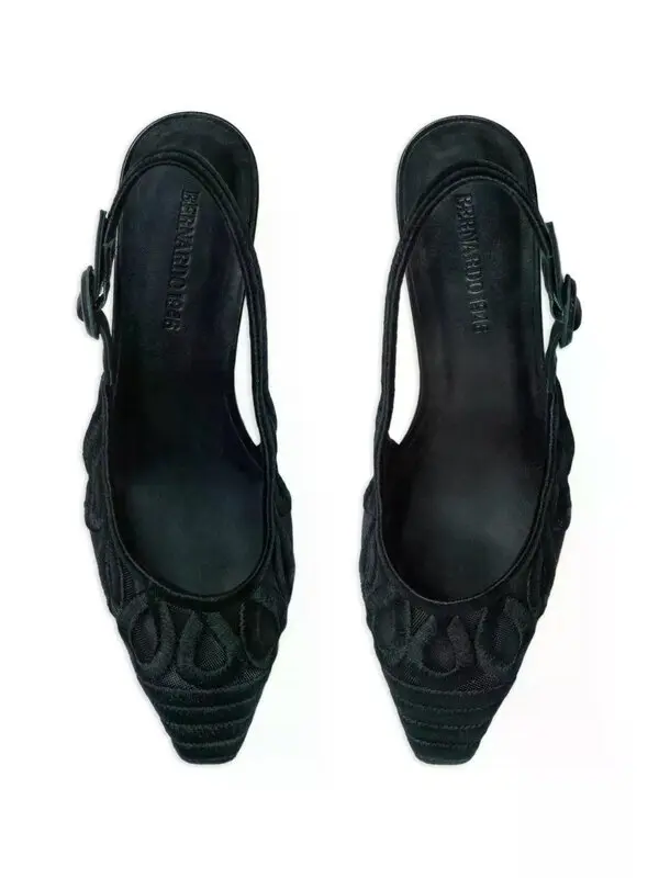 Bernardo Madinah Embroidered Slingback Pumps - Black
