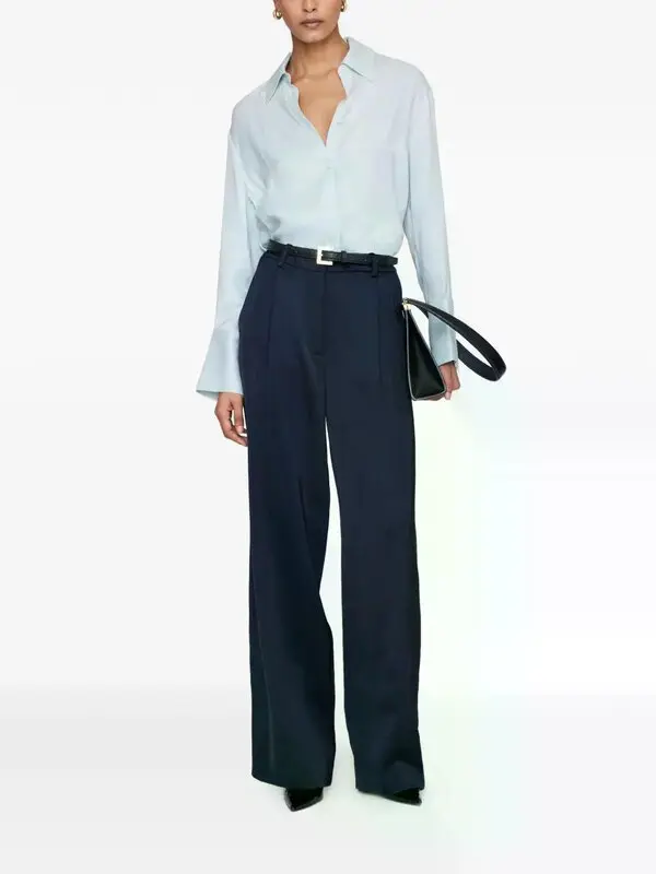 ANINE BING Bridget Buttoned Point-collar Shirt