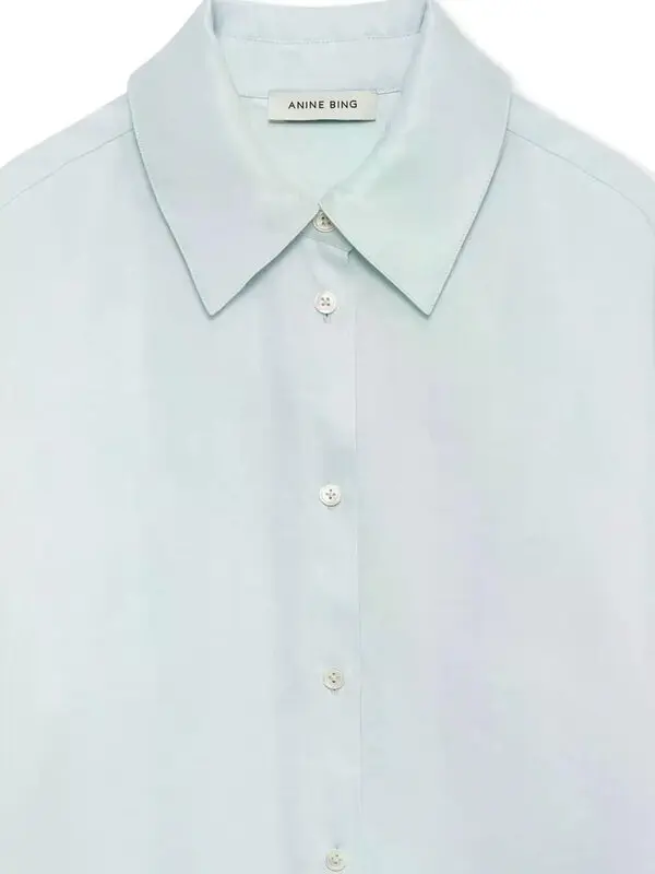 ANINE BING Bridget Buttoned Point-collar Shirt