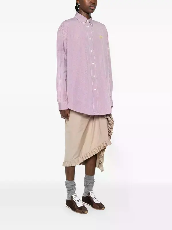 Miu Miu Striped Buttoned Shirt