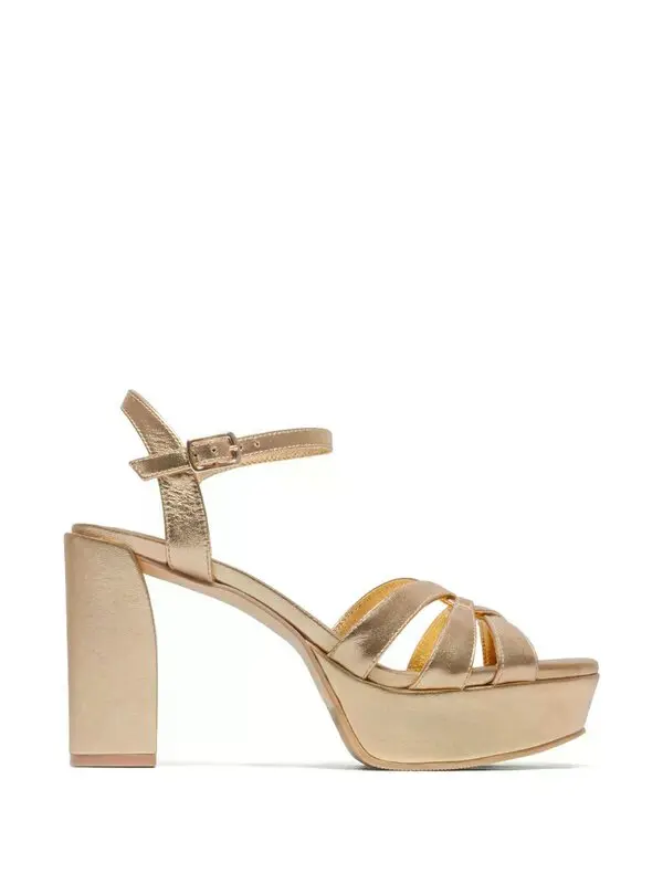 Bernardo Vittoria Woven Platform Sandals - Gold