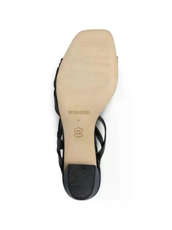 Bernardo Gyoda Square-toe Strappy Sandals - Black