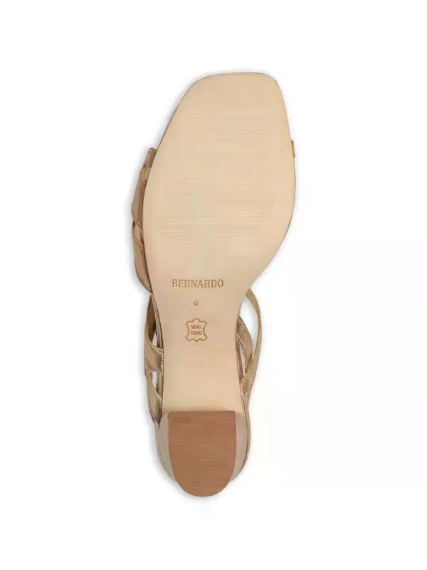 Bernardo Knotted-strap Heeled Sandals - Gold