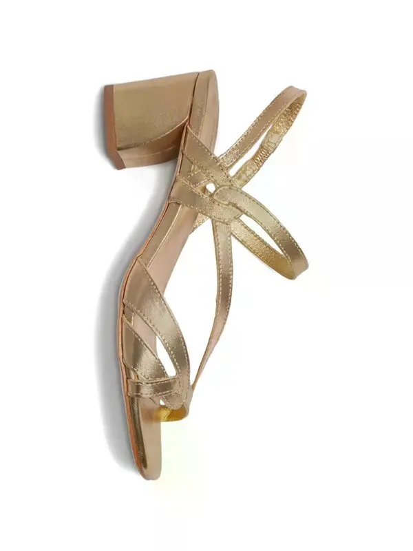 Bernardo Knotted-strap Heeled Sandals - Gold